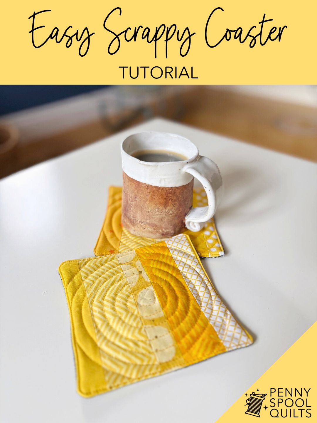 Sew Pink 2025 - Scrappy Coaster – Penny Spool Quilts