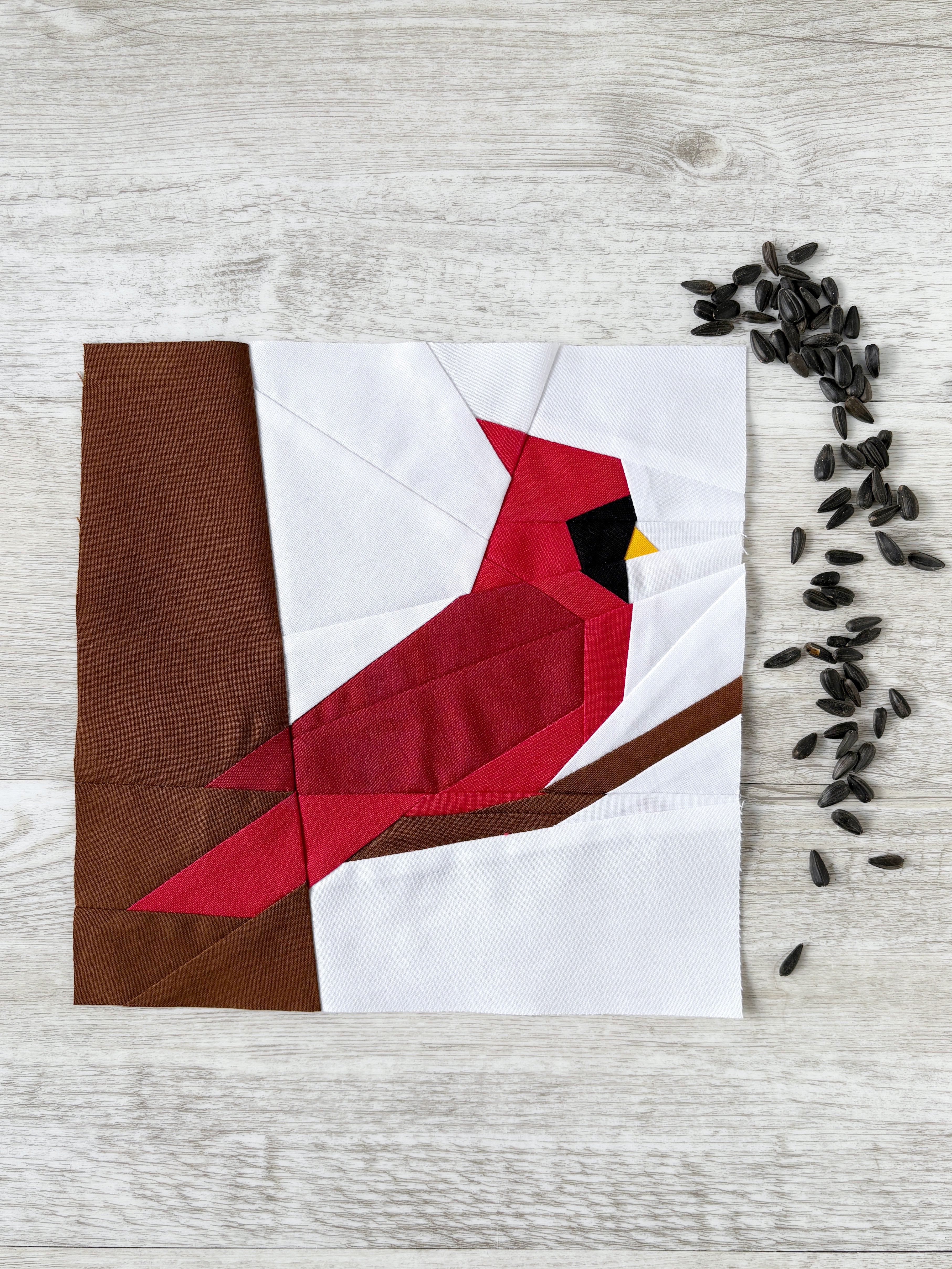 Cardinal FPP Quilt Block Pattern - PDF Instant Download – Penny Spool ...